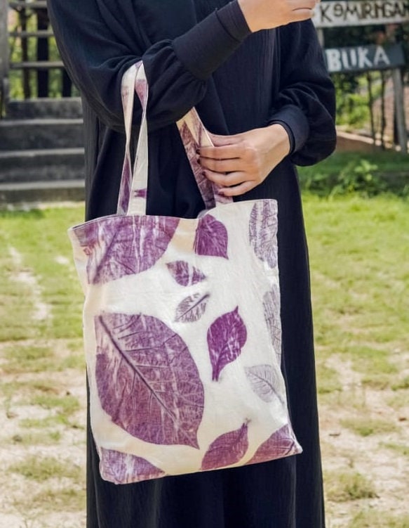 Totebag Ecoprint Lampung | Vintage Handbag | Sustainable Bag - Etsy