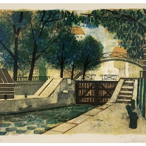 Signed Original YVES GANNE Limited Edition Color Lithograph (paris ...