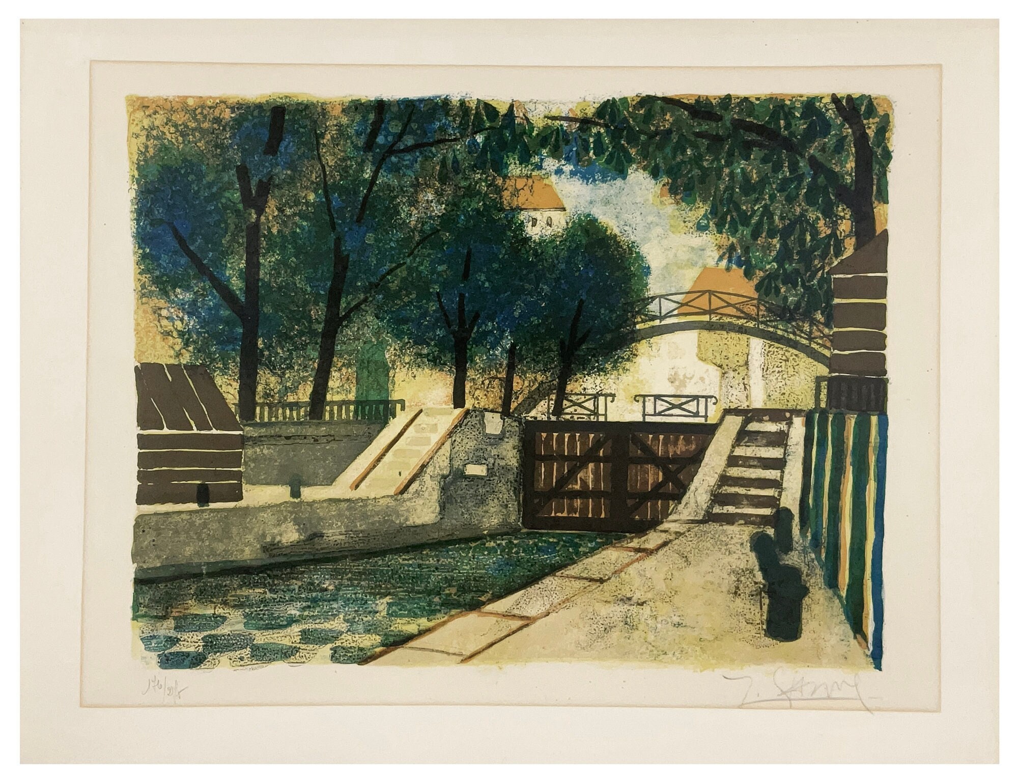 Signed Original YVES GANNE Limited Edition Color Lithograph (paris ...