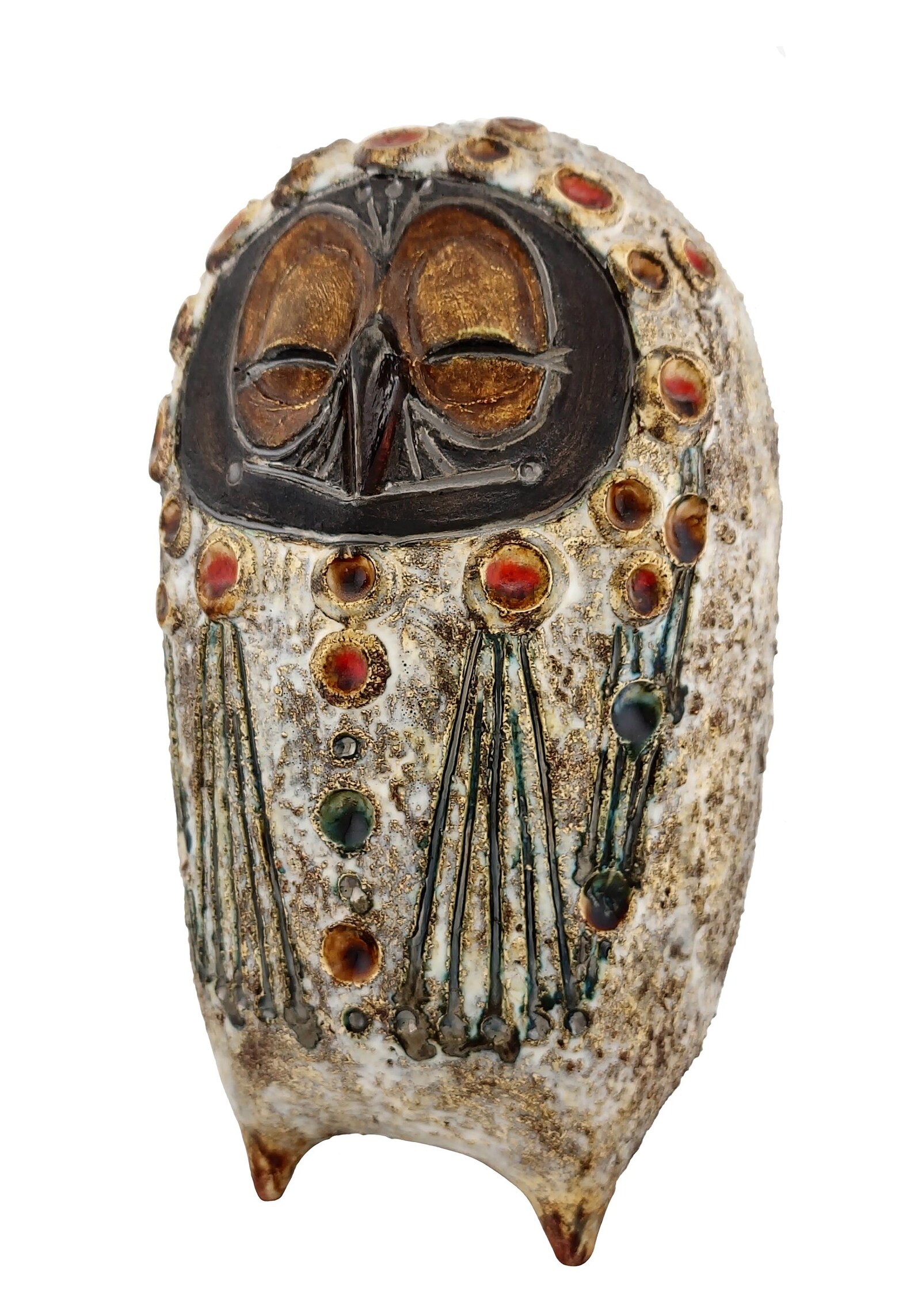 Signed Original RAPHAEL GIARRUSSO Modernist Art Pottery “OWL” Sculpture ...