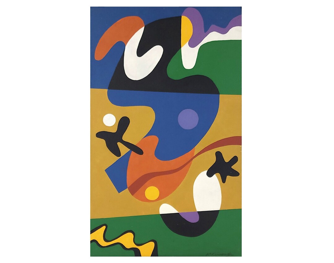 Signed Original Geometric Pop Art Painting by Oregon Artist WARREN ...