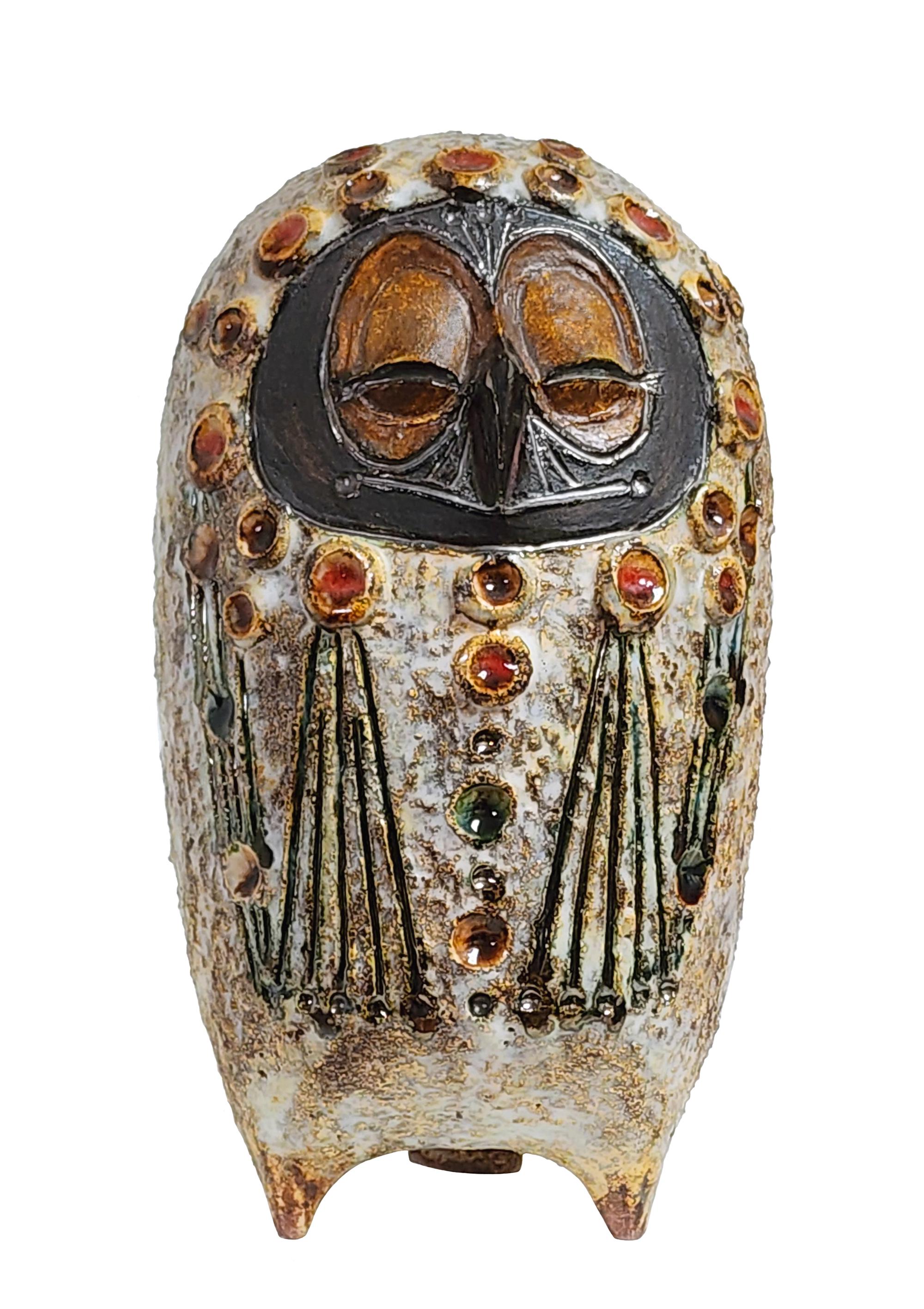 Signed Original RAPHAEL GIARRUSSO Modernist Art Pottery “OWL” Sculpture ...