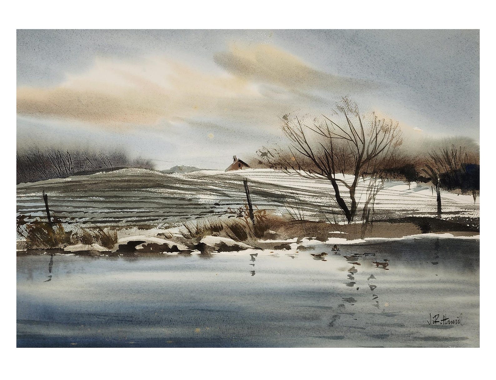 Signed Original Watercolor Painting by Missouri Artist JAMES R. HAMIL ...