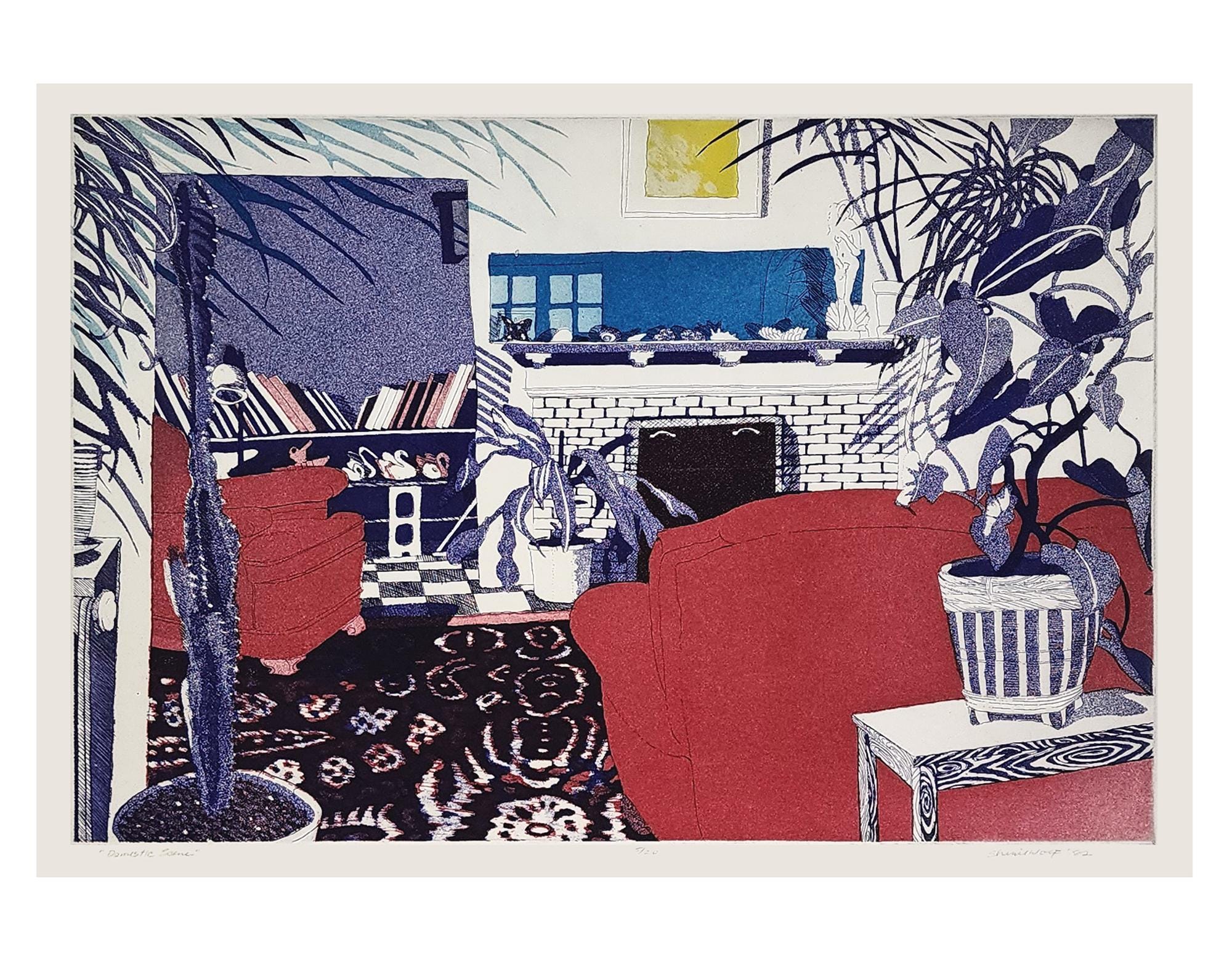 Signed Original SHERRIE WOLF Limited Edition Color Aquatint Etching ...