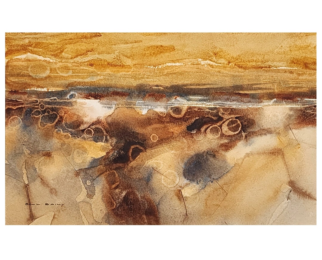 Original Signed Abstract Watercolor by Oregon Artist BILL BAILY ...