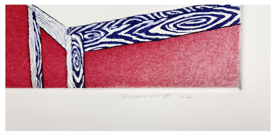 Signed Original SHERRIE WOLF Limited Edition Color Aquatint Etching ...