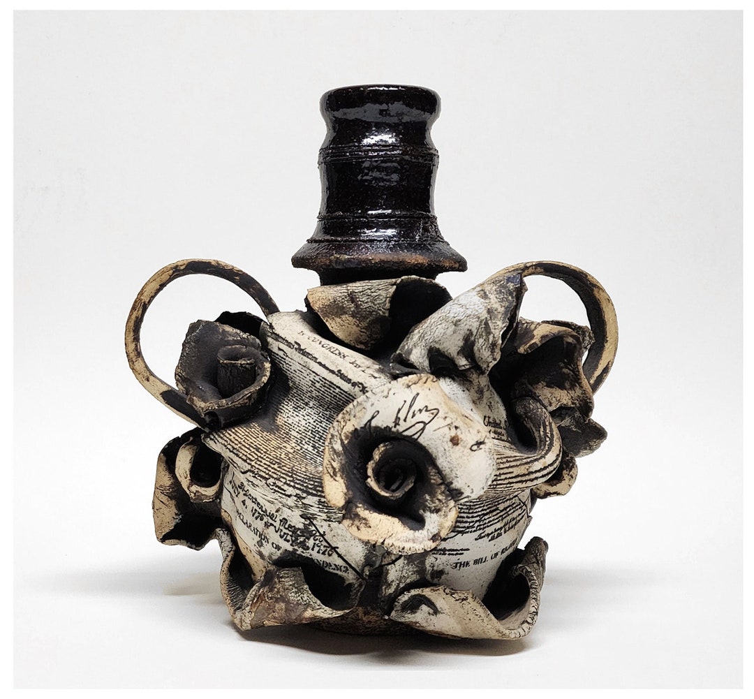 Signed Vintage RON KROGH Studio Pottery Sculptured Vessel Vase - Etsy