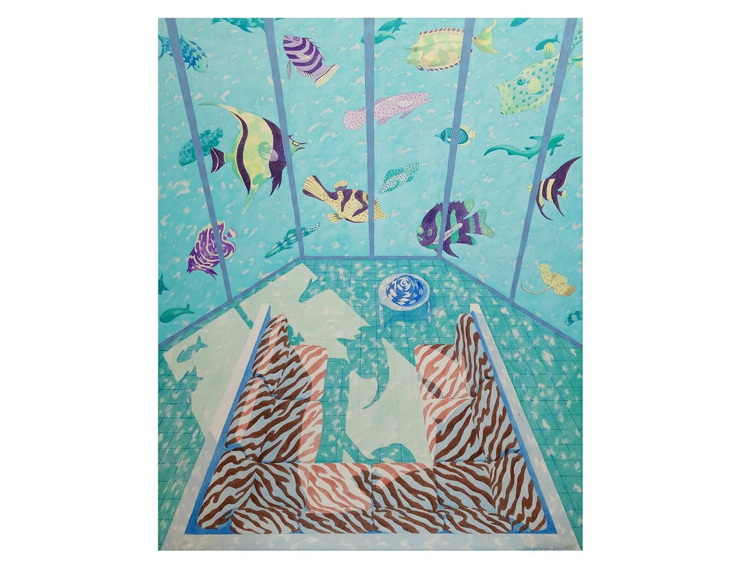 Signed Original SHERRIE WOLF Painting 60” X 48” Circa 1980-1983 - Etsy