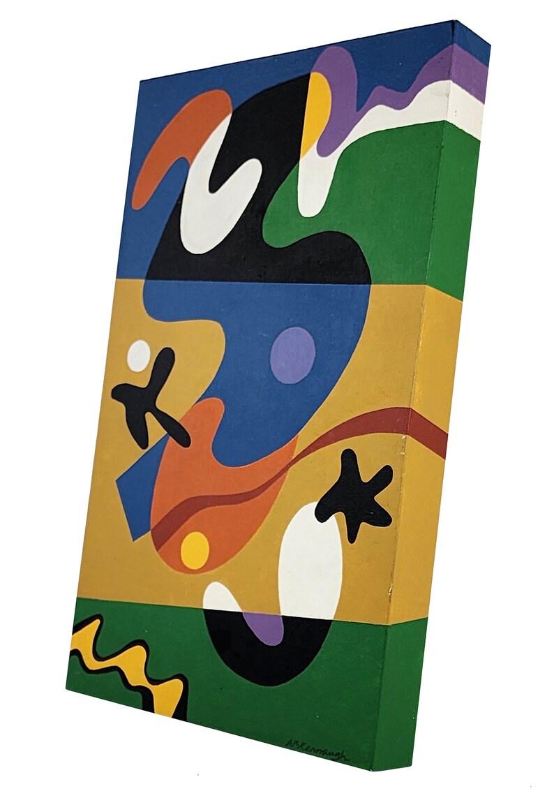 Signed Original Geometric Pop Art Painting by Oregon Artist WARREN ...