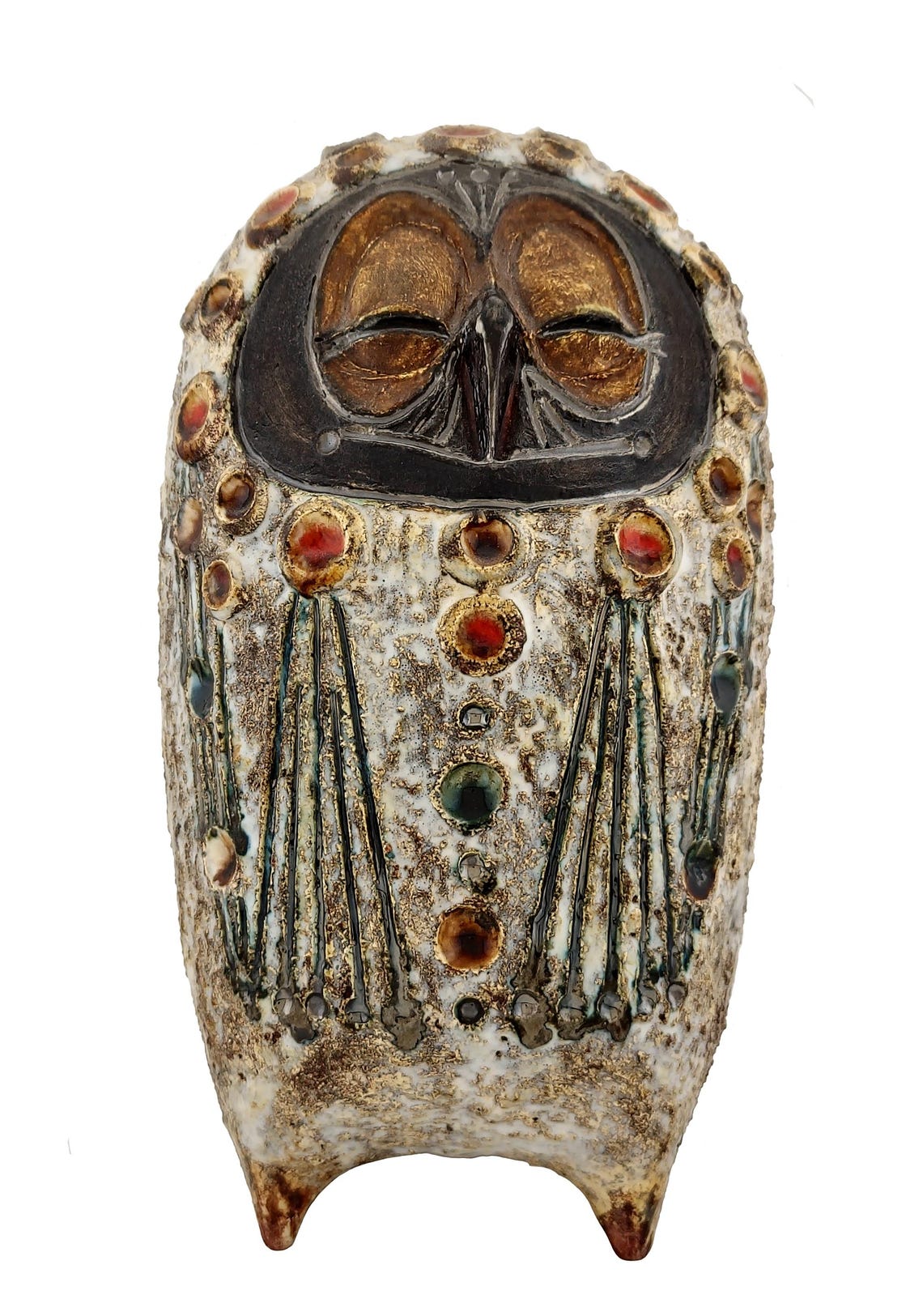 Signed Original RAPHAEL GIARRUSSO Modernist Art Pottery “OWL” Sculpture ...