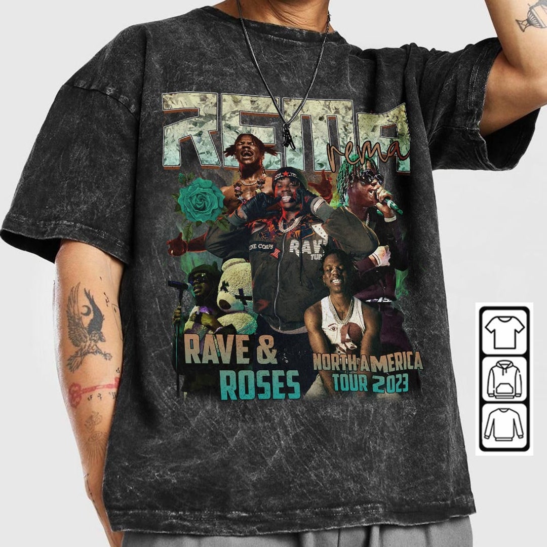 Rema Music Shirt Rave and Roses Album North America Tour - Etsy