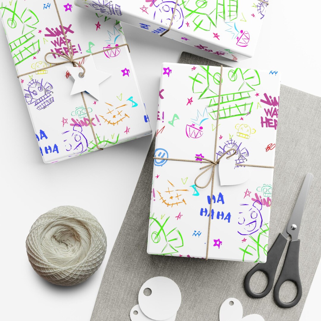 Wrapping Paper, Jinx Arcane Gift Wrap for Christmas, Ideal for Gifts ...