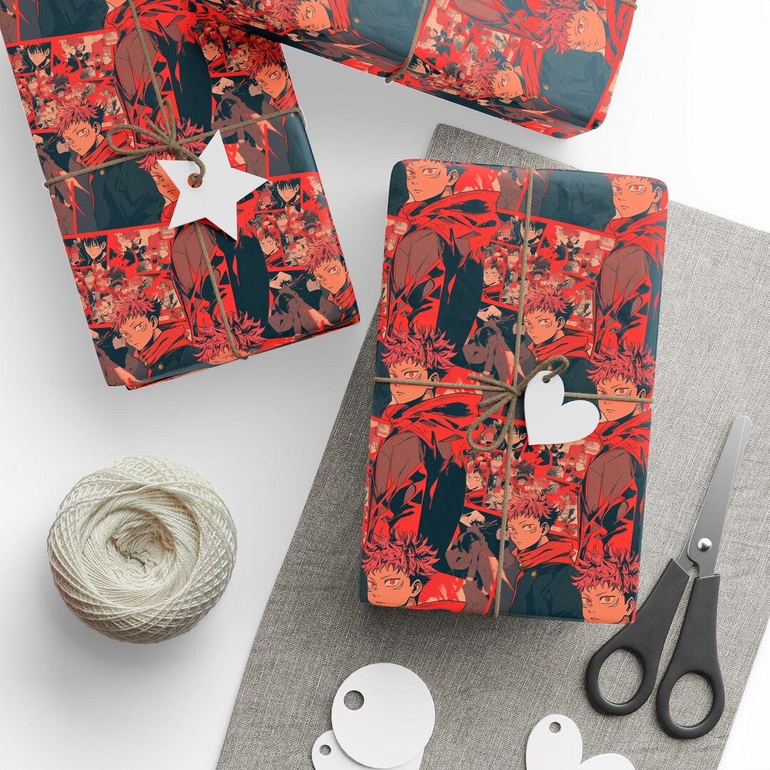 Wrapping Paper, Yuji Itadori, Jujutsu Kaisen Gift Wrap Anime, Holiday ...