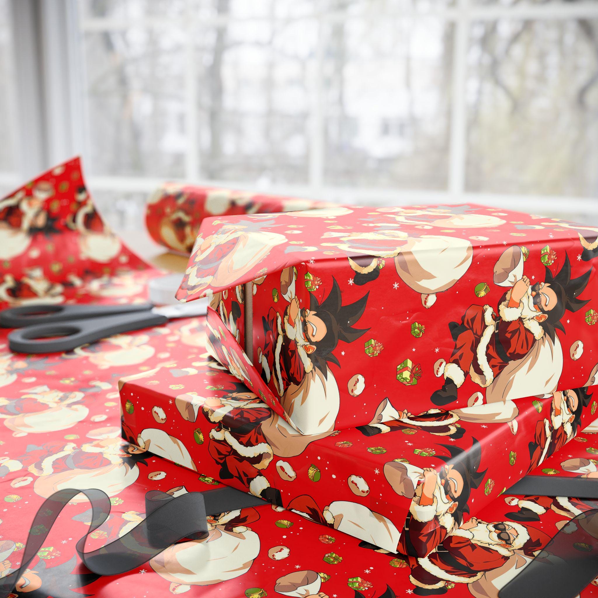 Anime Manga Dragonball Z San Goku Christmas Wrapping Papers, Holiday ...
