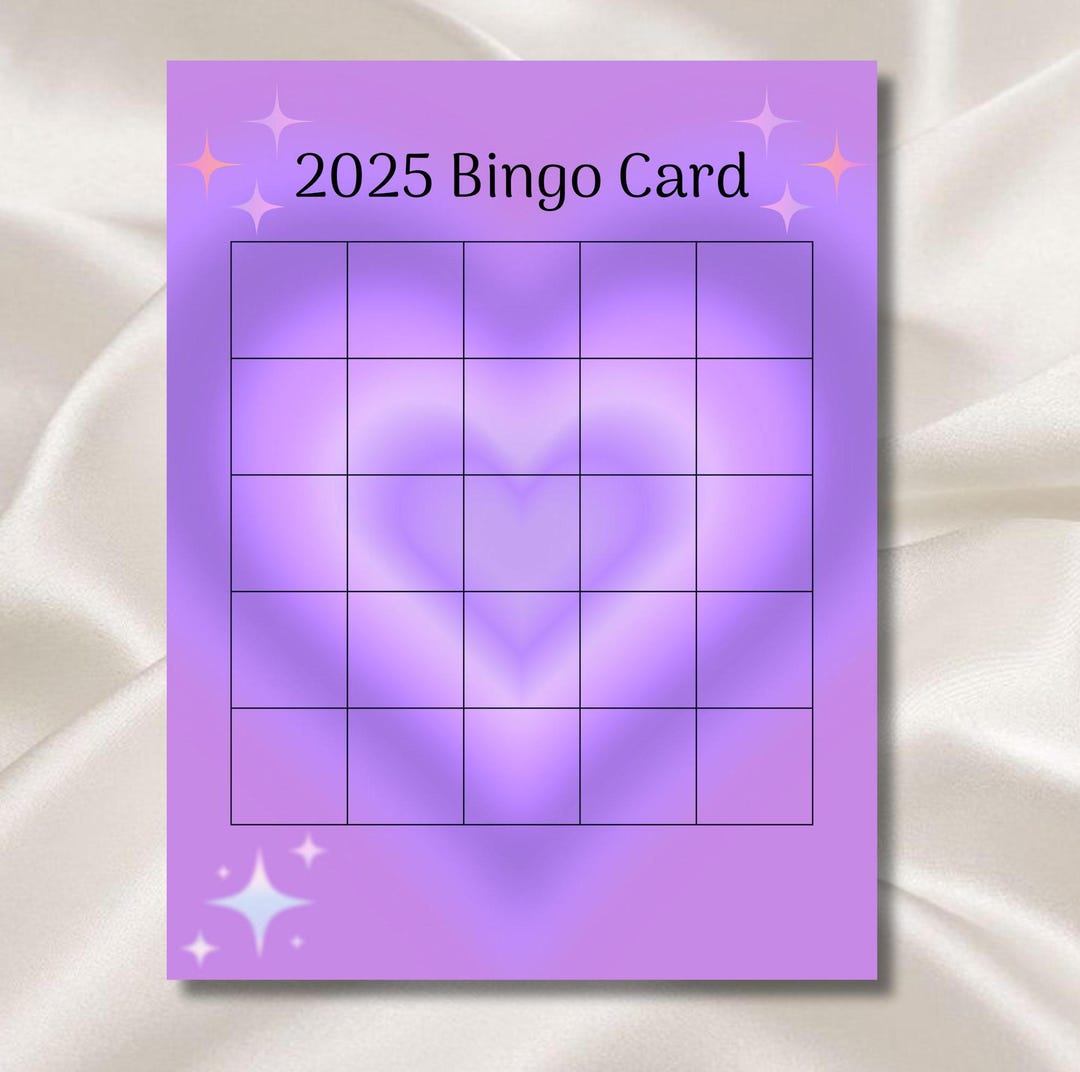 2025 Bingo Card, Bingo Card, 2025 Vision Board, 2025 Manifestation, New ...