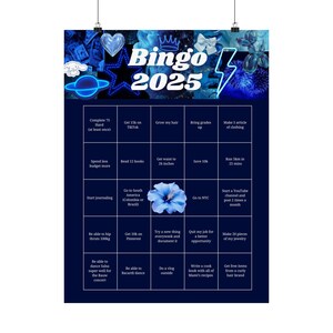 Bingo Card 2025 Cute Goal Resolution Planner Vision Board Manifestation ...