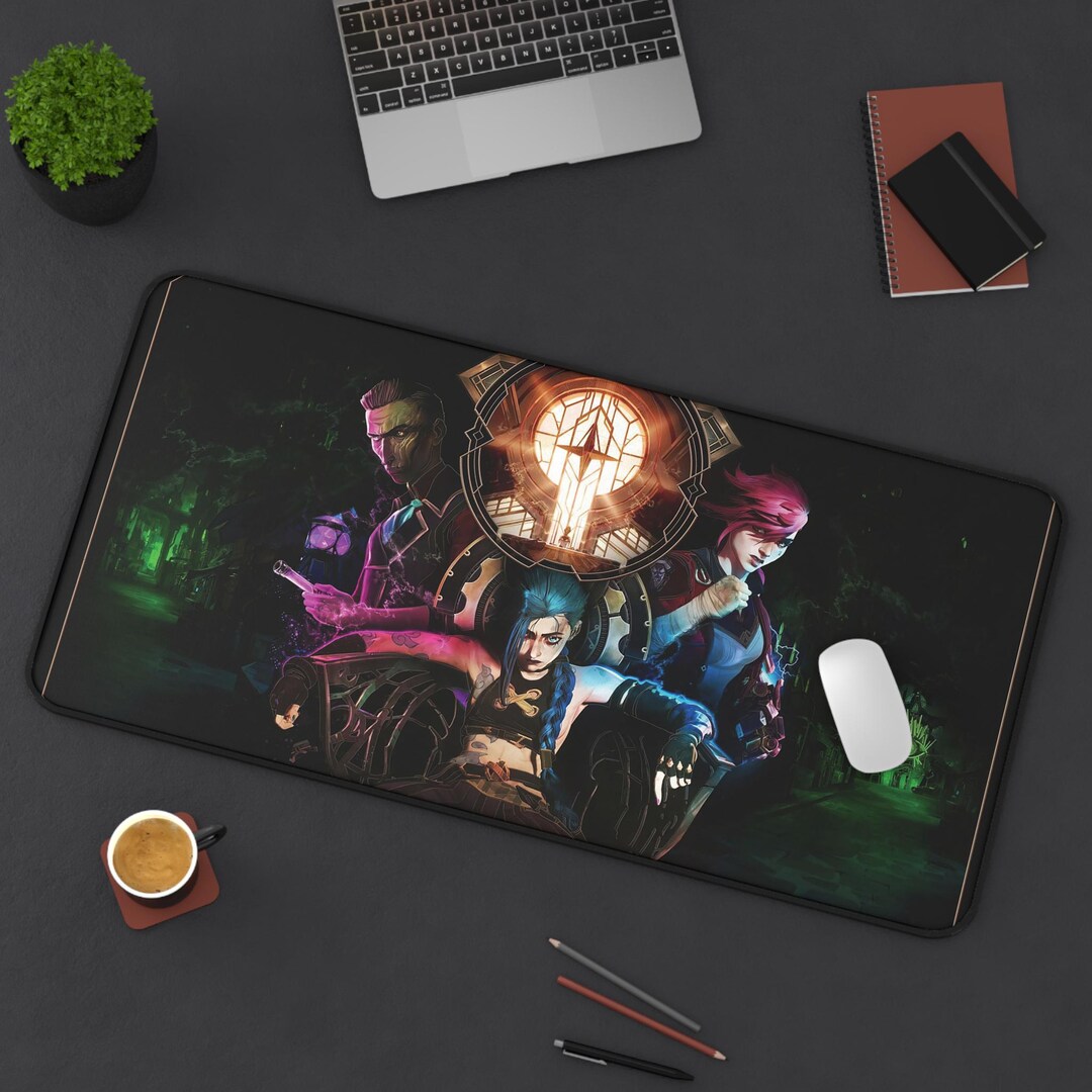 Arcane Desk Mat, Jinx Arcane League of Legend Mousepad, Gaming Setup ...