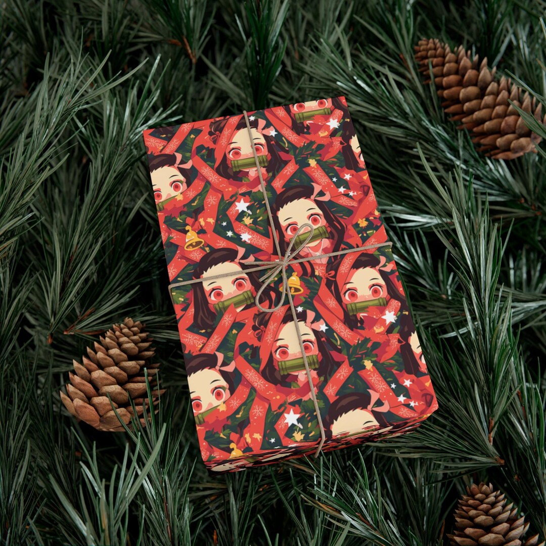 Nezuko Demon Slayer Christmas Wrapping Paper - Etsy
