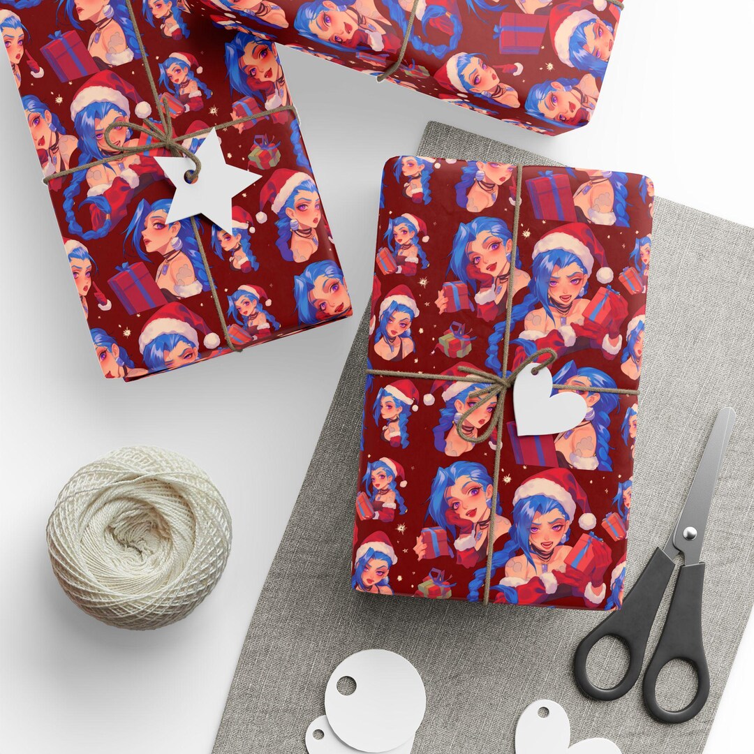 Arcane Jinx Wrapping Paper, Gaming Holidays Gift Wrap, League of Legend ...