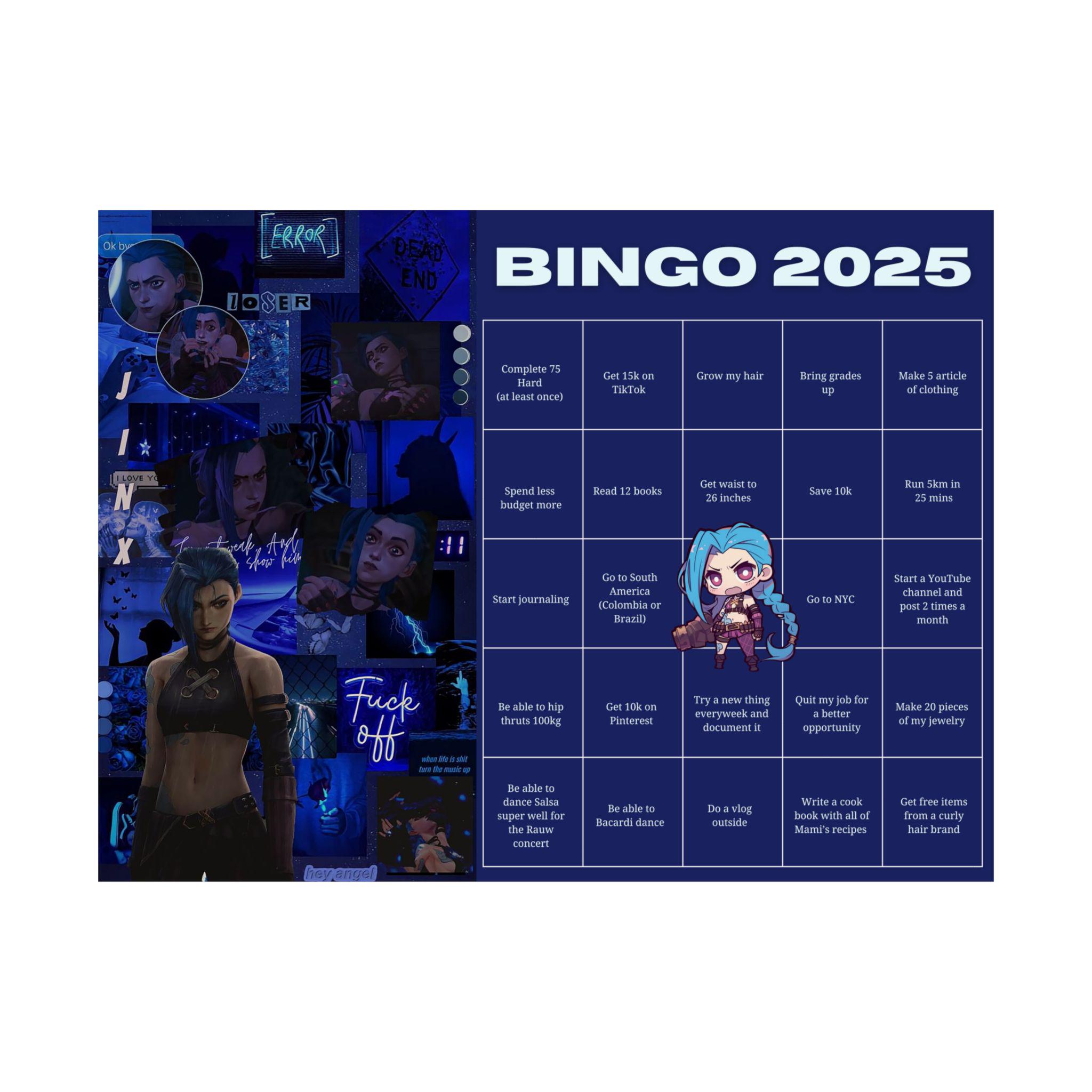Jinx 2025 Bingo Card Digital Download Fun Goal Tracker Printable New ...