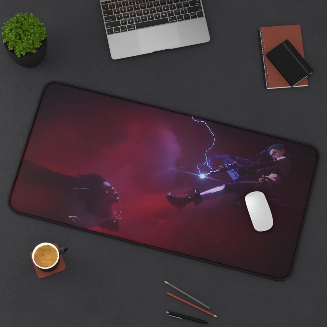 Jinx Arcane Gamer Desk Mat, League of Legend Mousepad, Work From Home ...