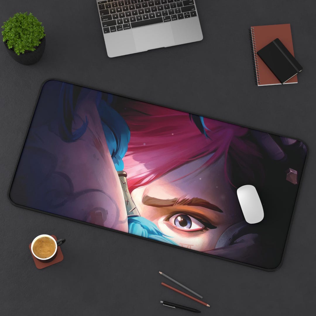 Jinx Arcane Vi Gamer Desk Mat, League of Legend Mousepad, Work From ...