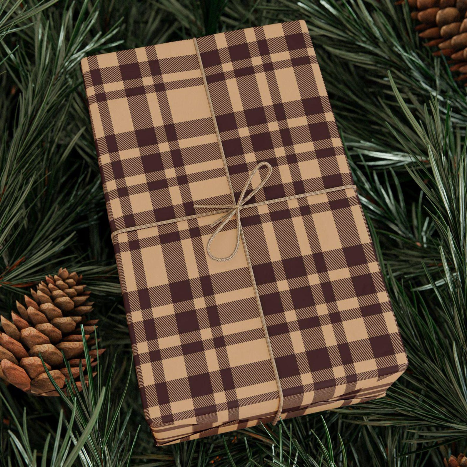 Classic Christmas Plaid Wrapping Paper Holiday Gift Wrap Tartan Gift ...