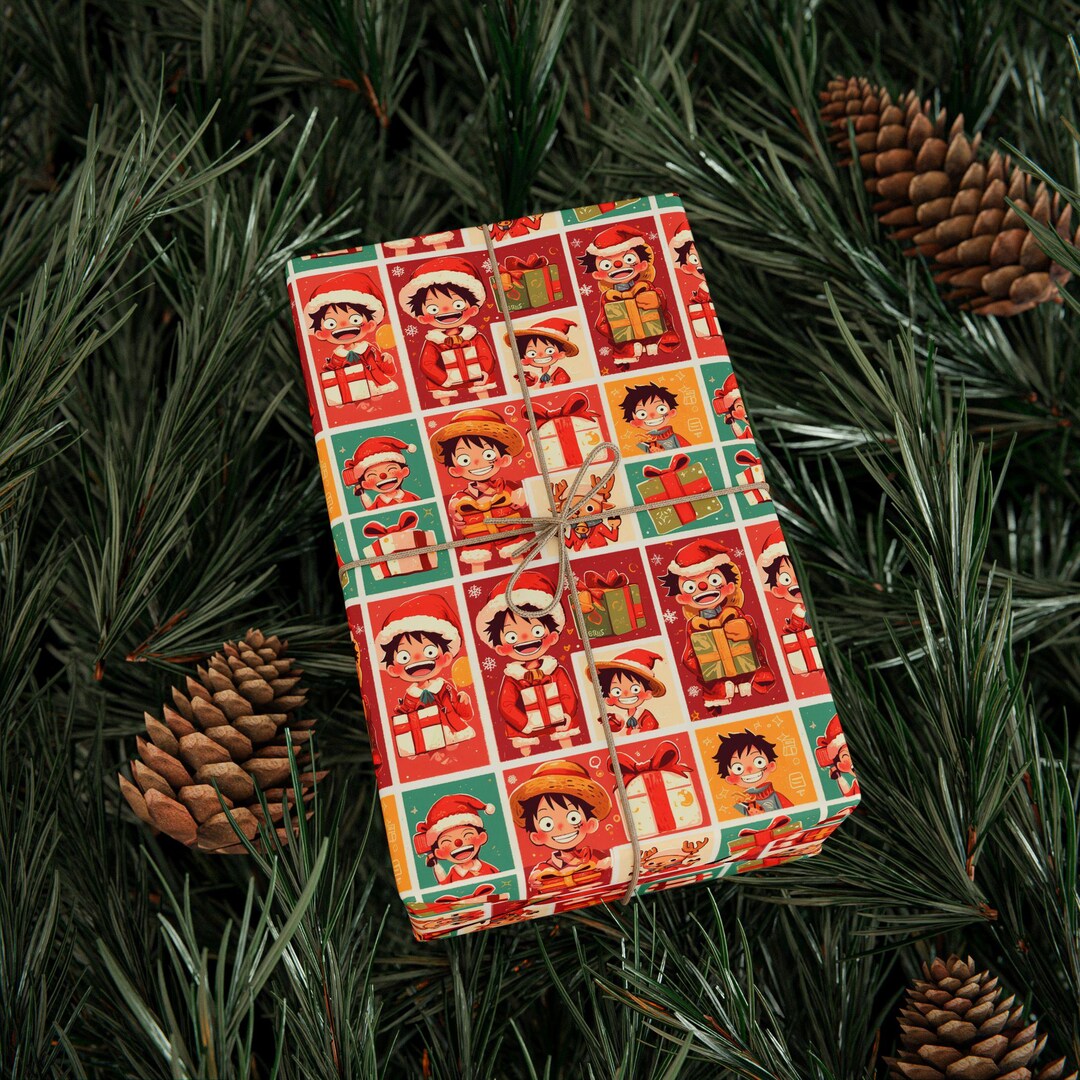 Anime Onepiece, Gift Wrapping Papers, Luffy, Trendy Onepiece Christmas ...