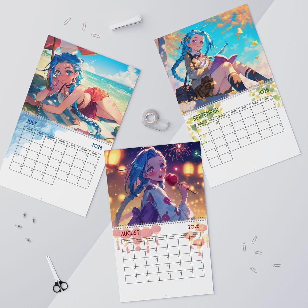 2025 Jinx Arcane Wall Calendar Cute Kawai Arcane Merch Gift, Yearly ...