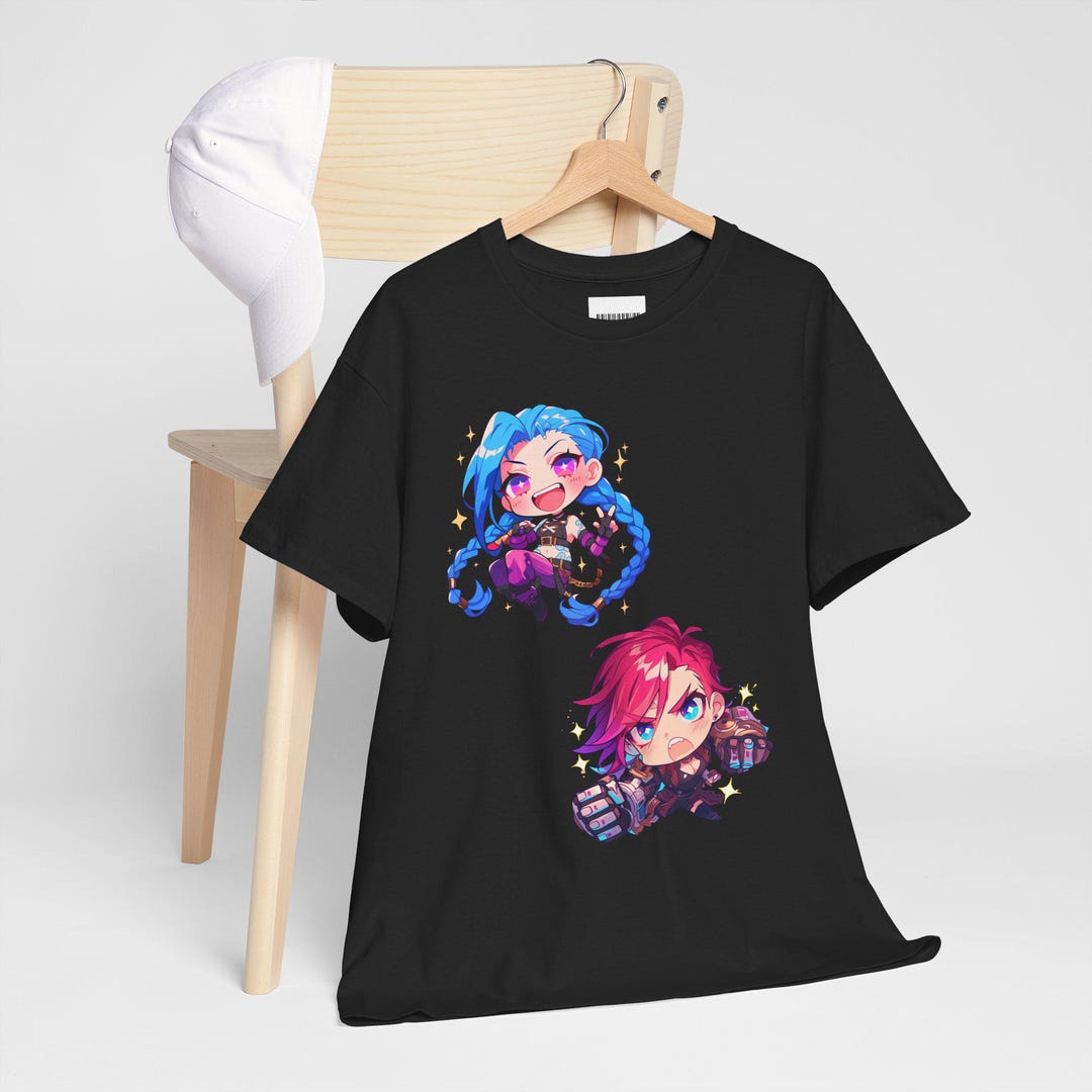 Arcane Jinx Vi Tshirt, League of Legends Unisex Tee, Arcane Merchandise ...