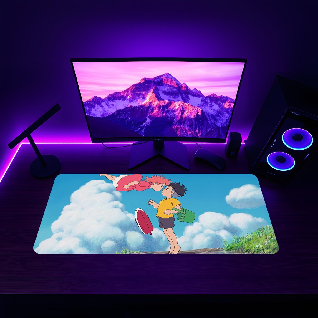 Ponyo Studio Ghibli Oversized Gaming Desk Mat Ponyo Gift Christmas ...