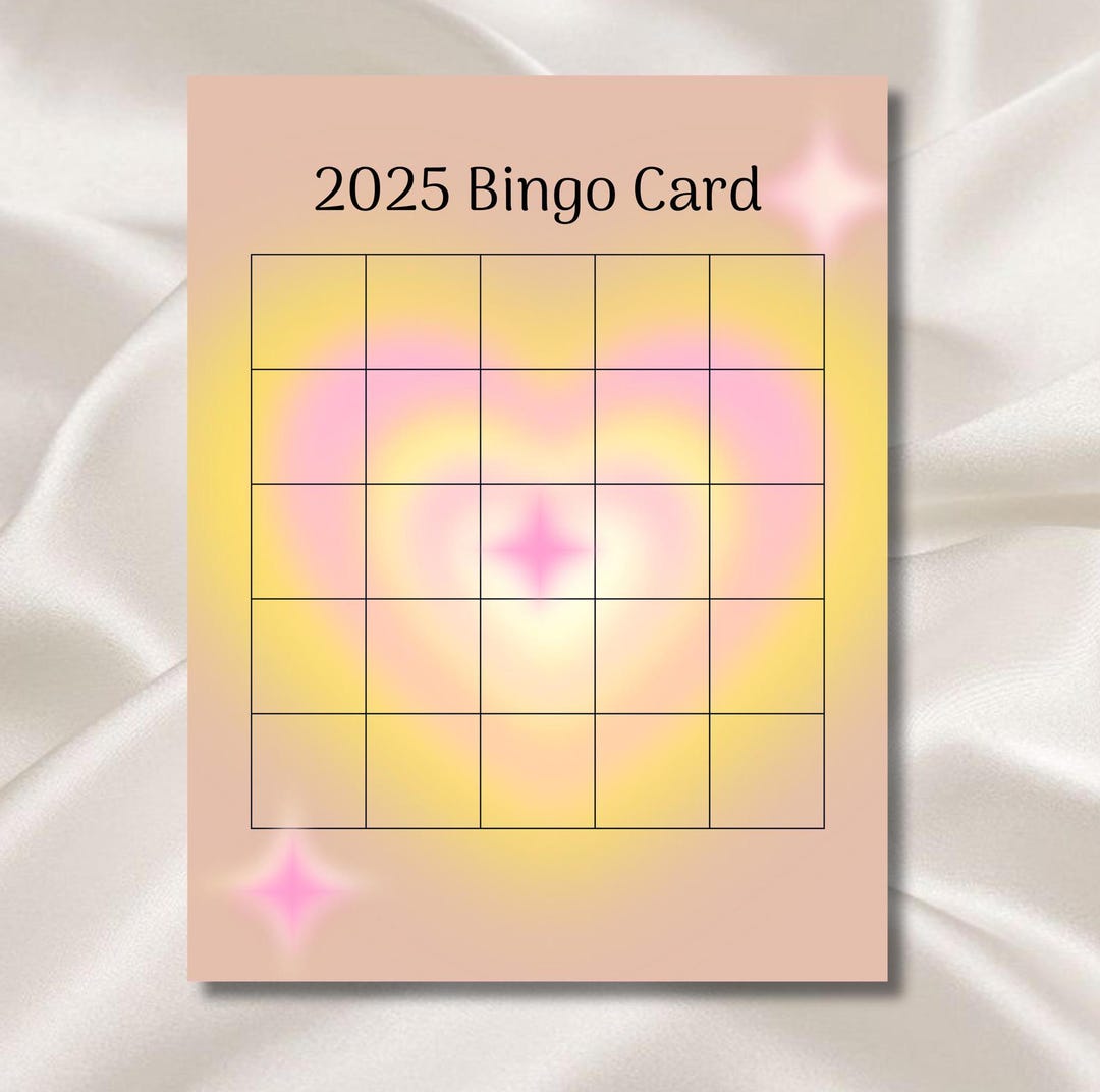 2025 Bingo Card, Bingo Card, 2025 Vision Board, 2025 Manifestation, New ...