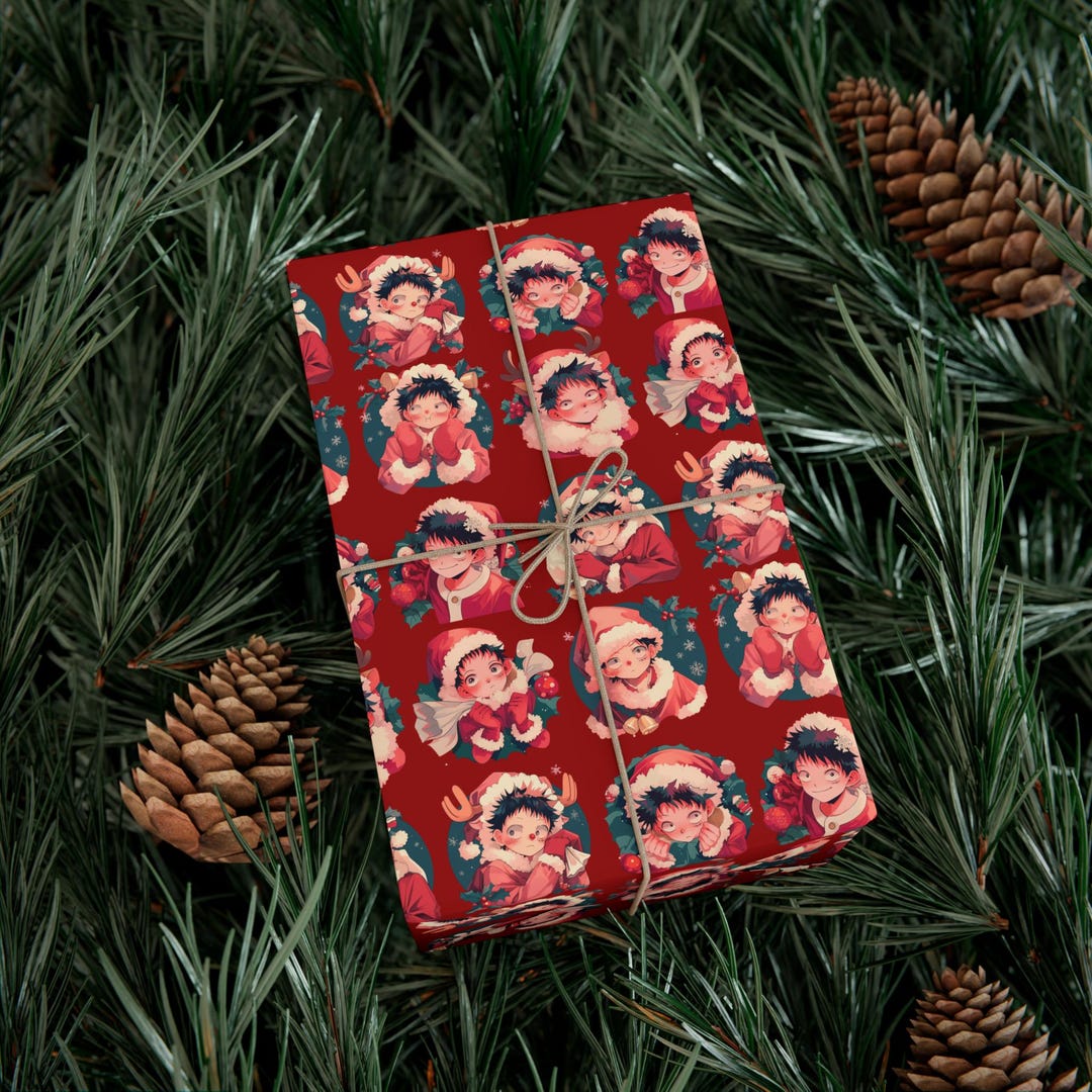Anime Gift Wrapping Papers, Luffy, Trendy Christmas Wrap, Anime Lover ...