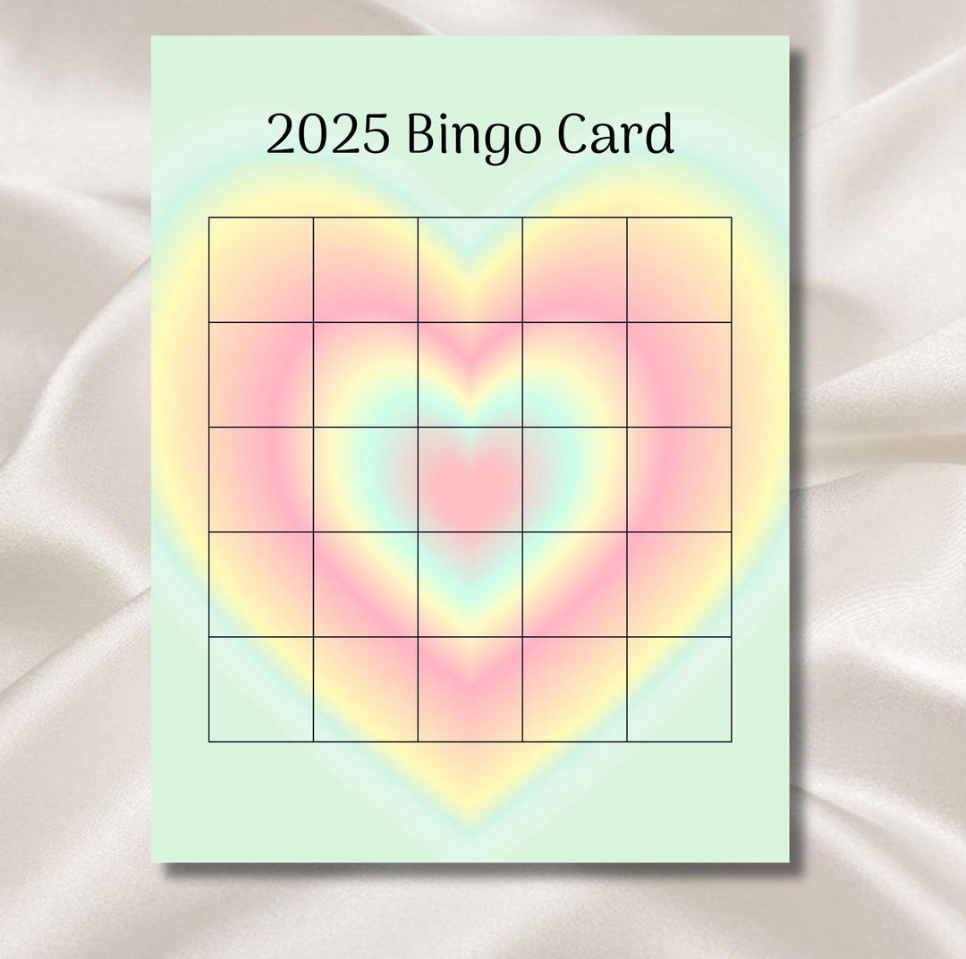 2025 Bingo Card, Bingo Card, 2025 Vision Board, 2025 Manifestation, New ...