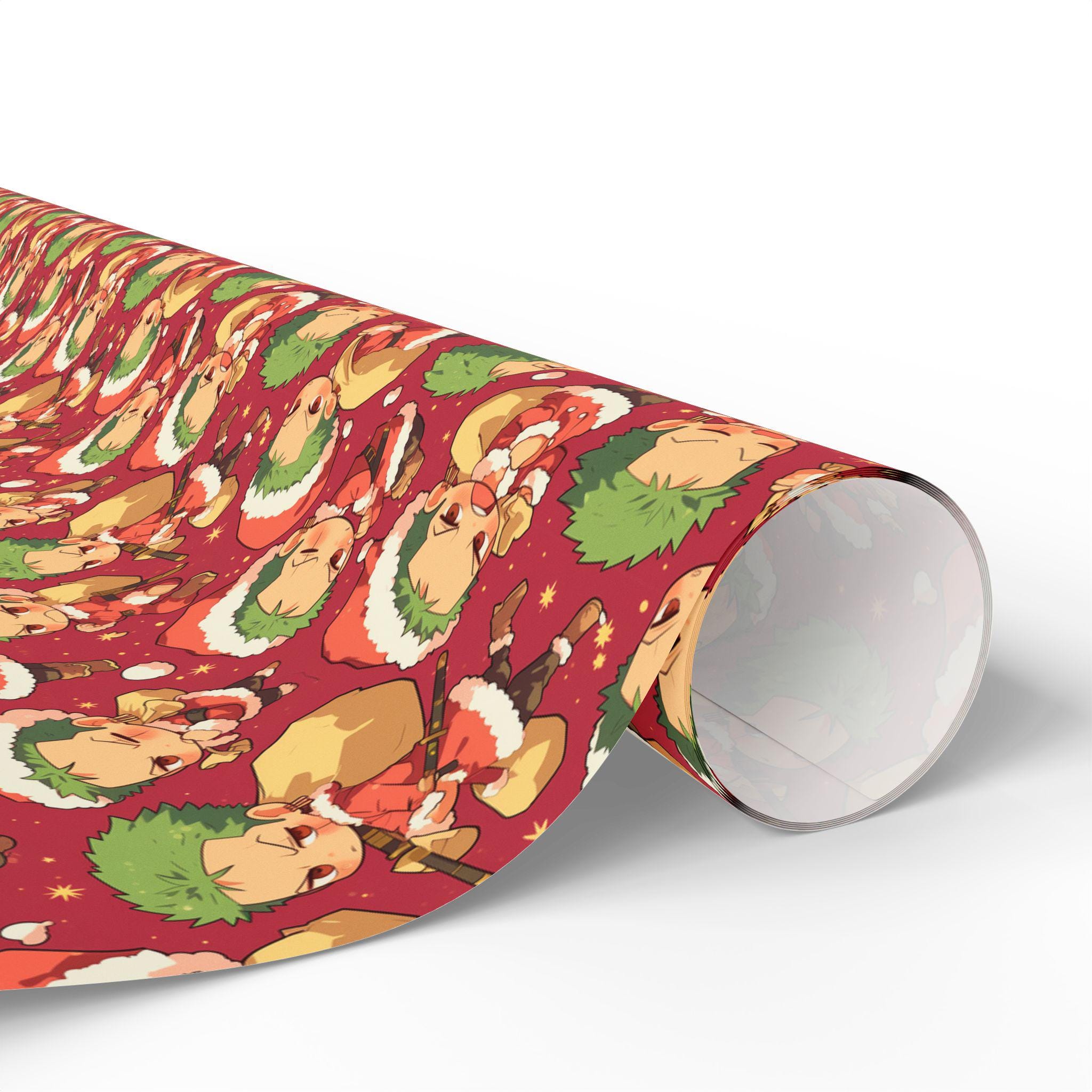 Anime Chibi Roronoa Zoro Christmas Wrapping Papers One Piece Manga ...