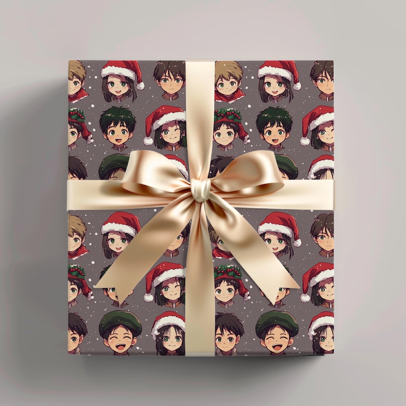 Wrapping Papers Attack on Titan Christmas Anime Characters, Kawai Cute ...
