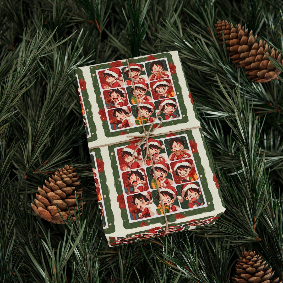 Anime Onepiece, Gift Wrapping Papers, Luffy, Trendy Onepiece Christmas ...