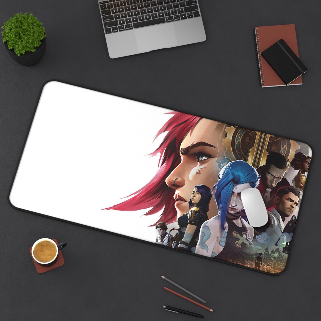 Jinx and Vi Desk Mat, Jinx Arcane League of Legend Mousepad, Work From ...