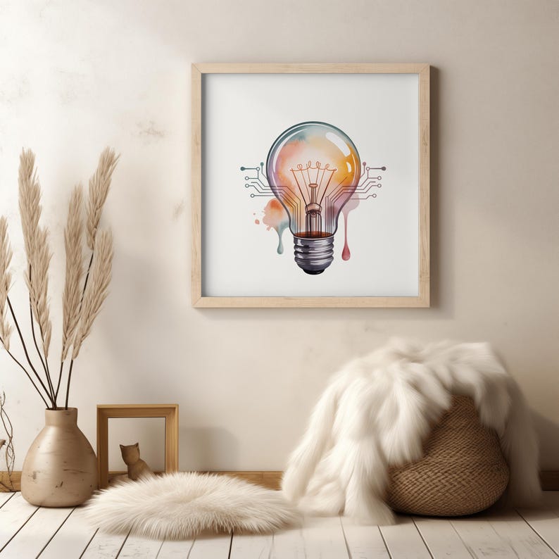 40 Technology Clipart Bundle, Watercolor Tech PNG, AI, Laptop ...