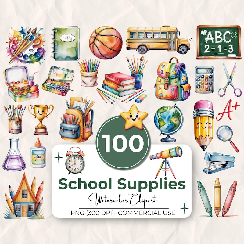 Back to School Cliparts - Etsy