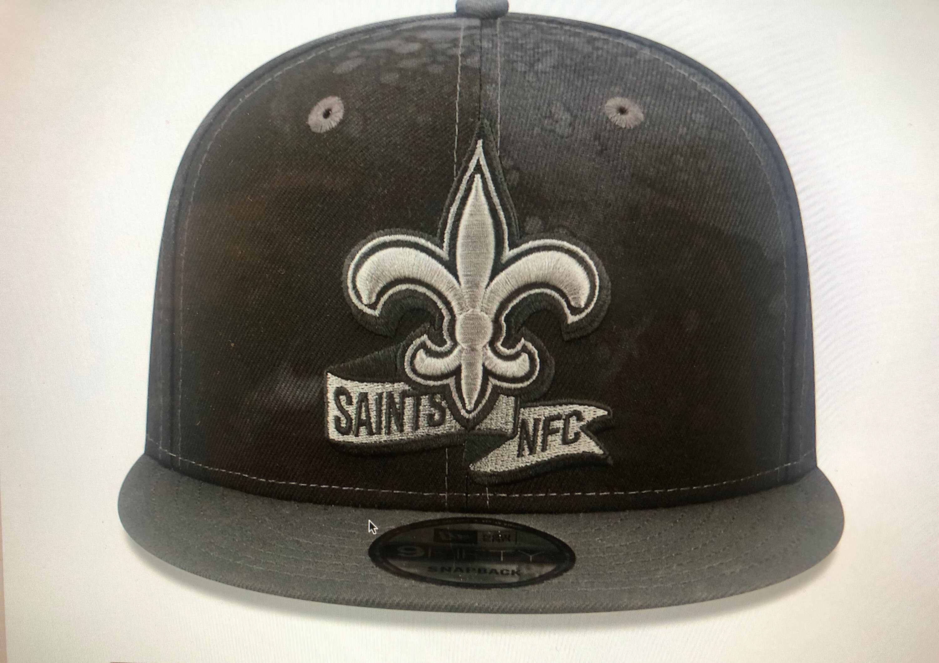 Mens New Orleans Saints New Era Black Ink Dye Tonal Hat - Etsy
