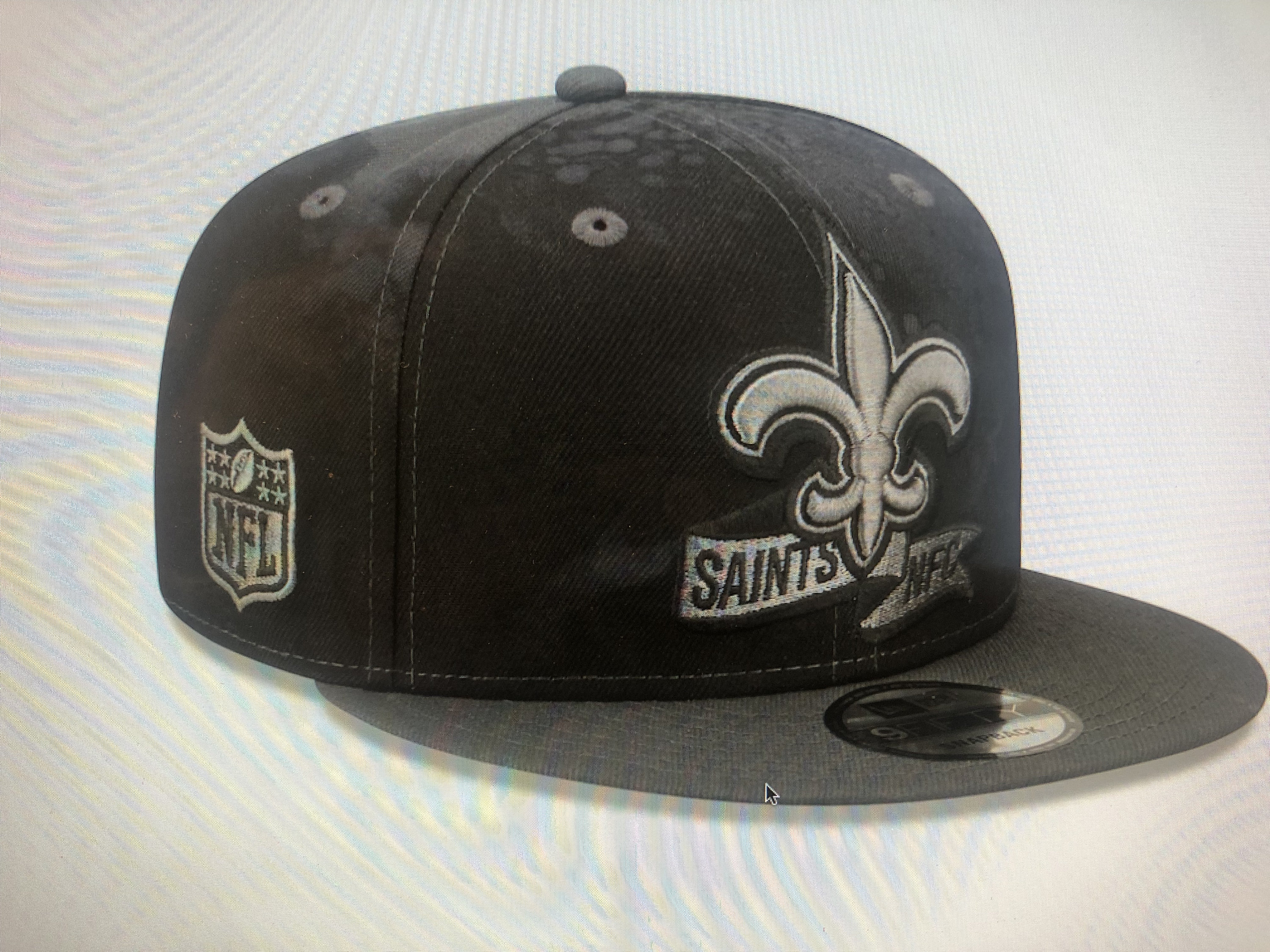 Mens New Orleans Saints New Era Black Ink Dye Tonal Hat - Etsy