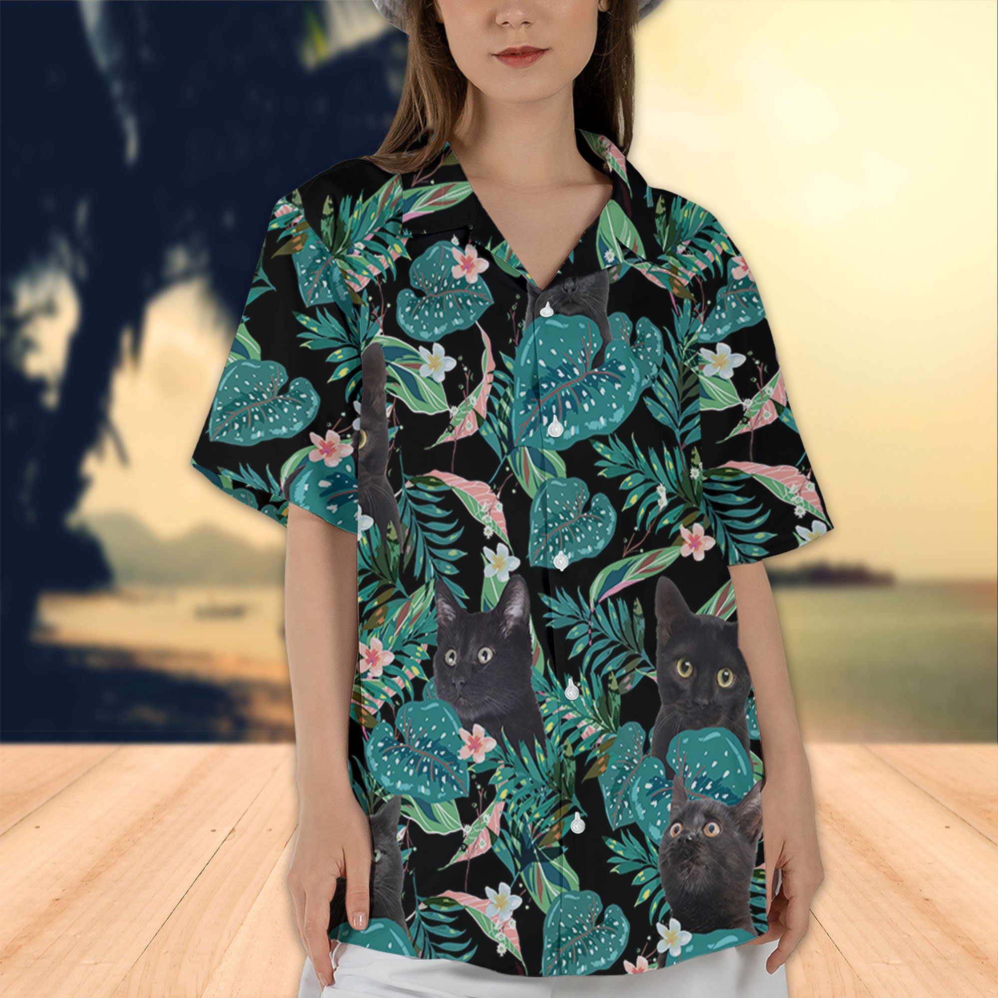 Black Cat Tropical Hawaii Shirt sold by Dean j Meniktas | SKU 40299113 ...