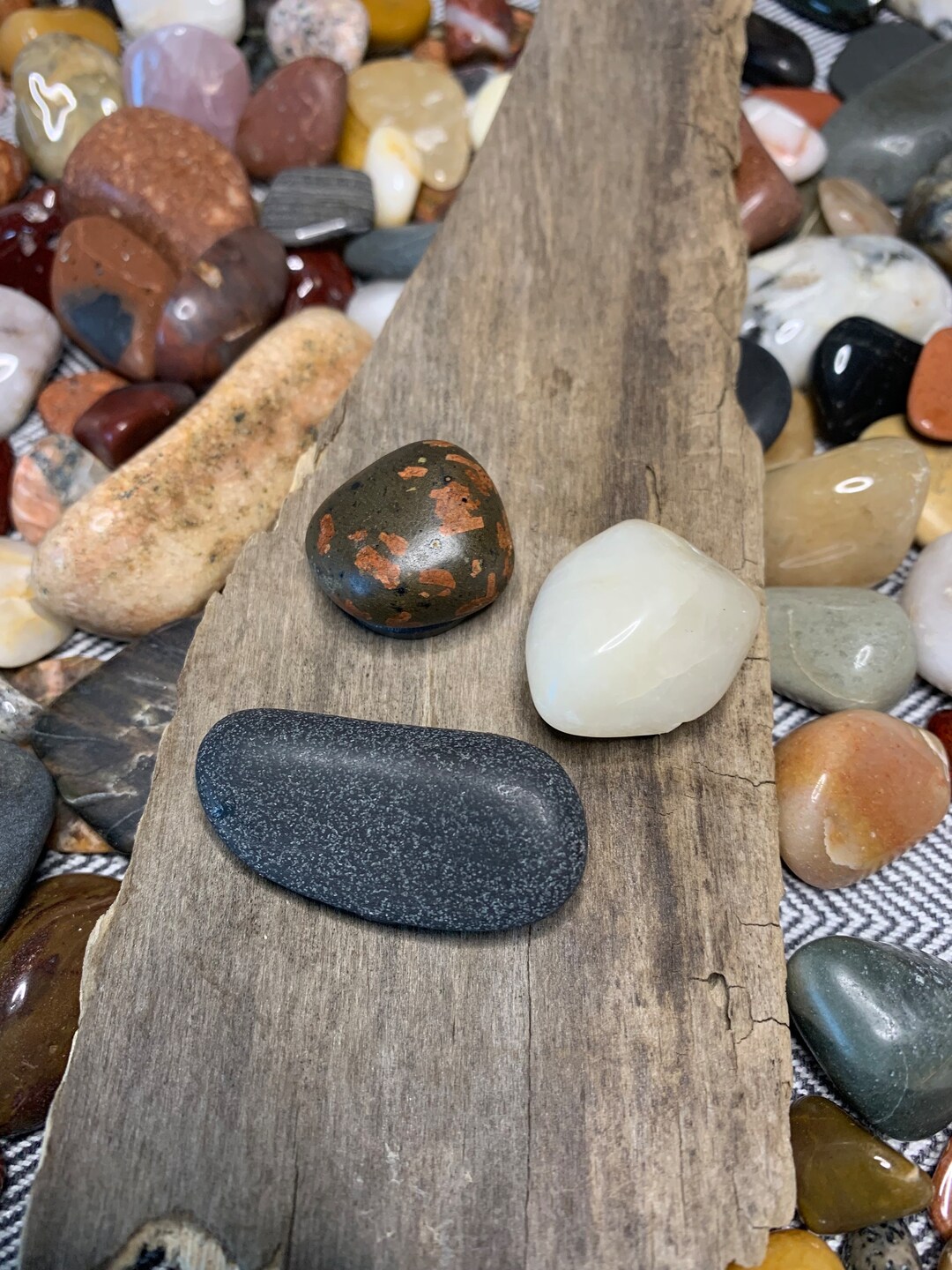 Rock Magnets, Set of Three Handmade Rock Magnets, Stone Magnets ...