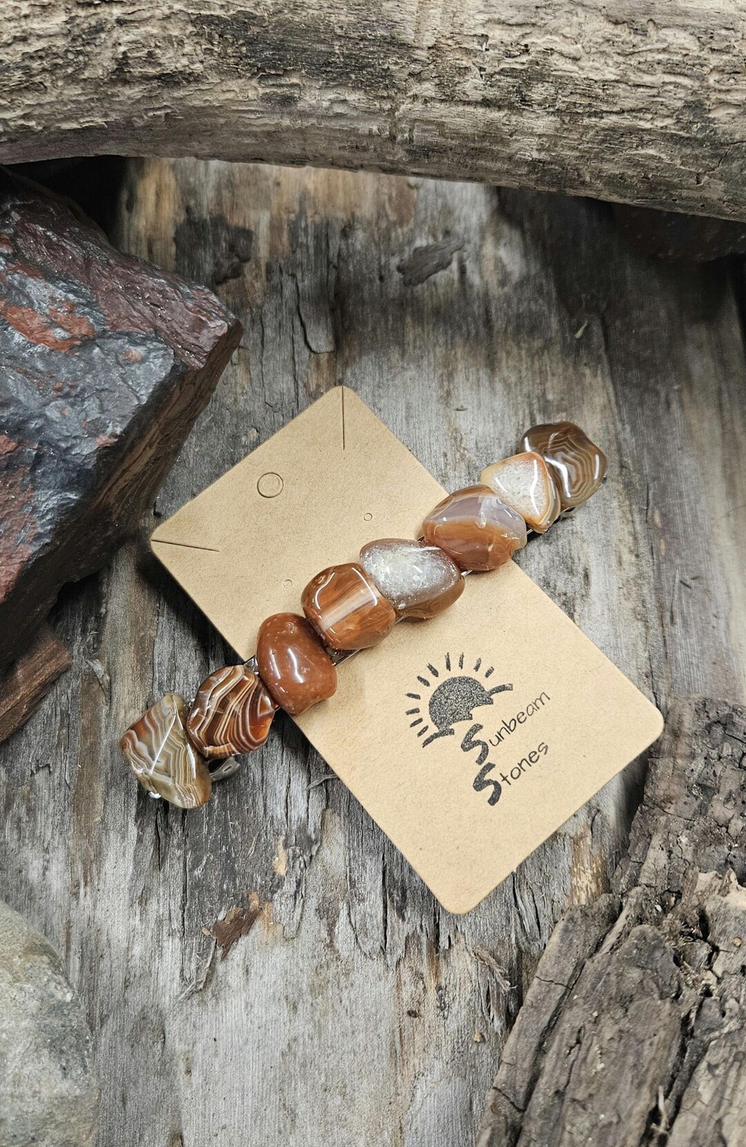 Mixed Agate French Barrette, Hair Clip, Hair Accessory, Barrette With ...