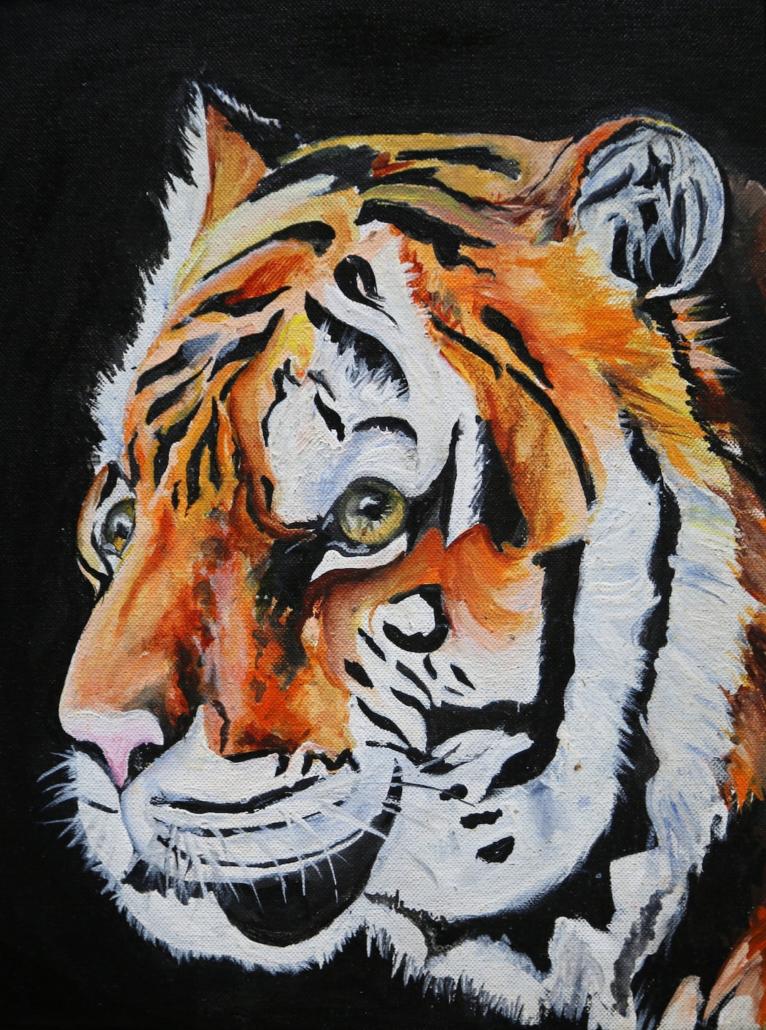 Acrylic Painting Tiger Realistic Painting Original Hand - Etsy