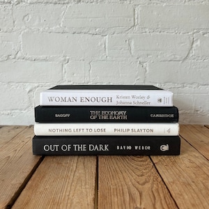 Black and White Book Stack, White and Black Home Decor Books, Shelf ...