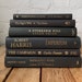 Black Book Stack, Black Stacked Books, Black Book Decor, Black Coffee ...