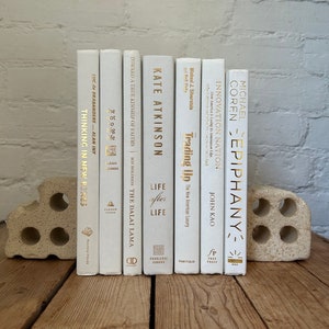 White Decorative Book Bundle, White Home Decor, Styling Books, White ...