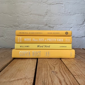 Yellow Staging Books, Yellow Home Decor, Yellow Interior Design, Shelf ...